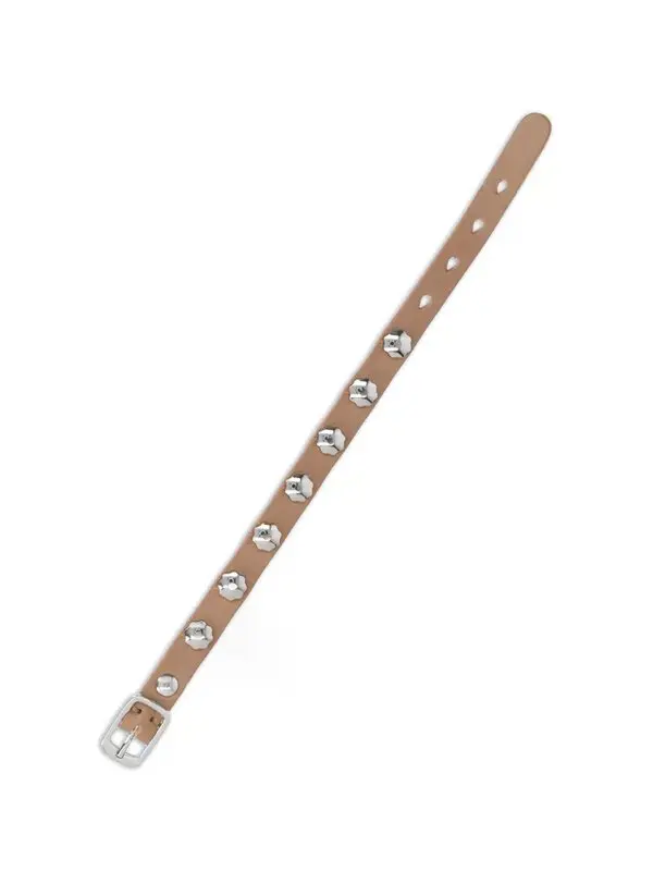Our Legacy Studded Leather Bracelet - Neutrals