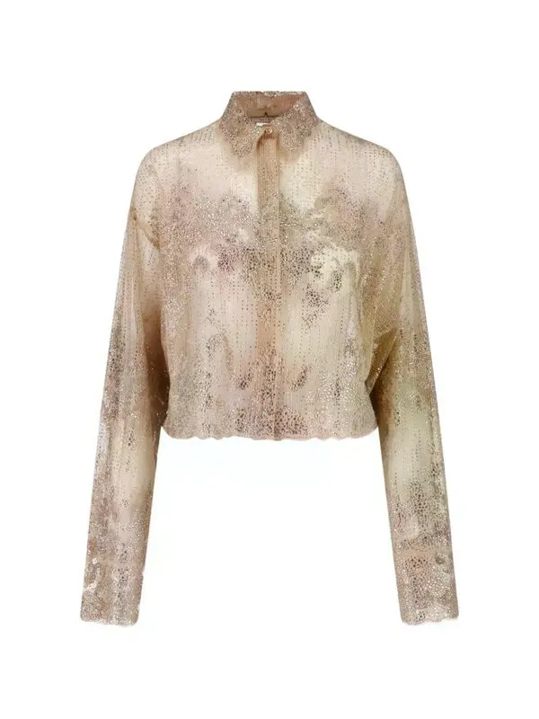 Ermanno Scervino Cropped Shirt - Neutrals