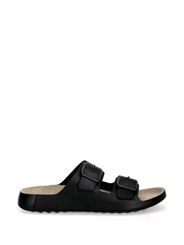 Ecco Buckle-detail Flat Sandals - Black