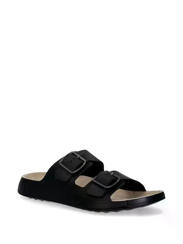 Ecco Buckle-detail Flat Sandals - Black