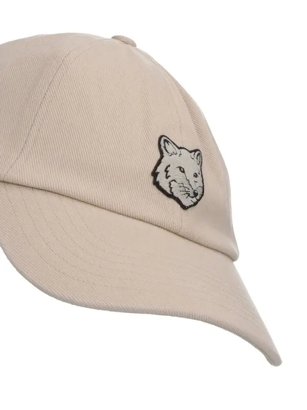 Maison Kitsuné Baseball Cap With Fox Head Logo - Beige