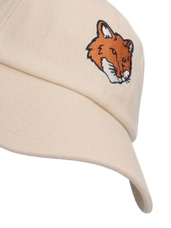 Maison Kitsuné Baseball Cap With Fox Head Logo - Beige
