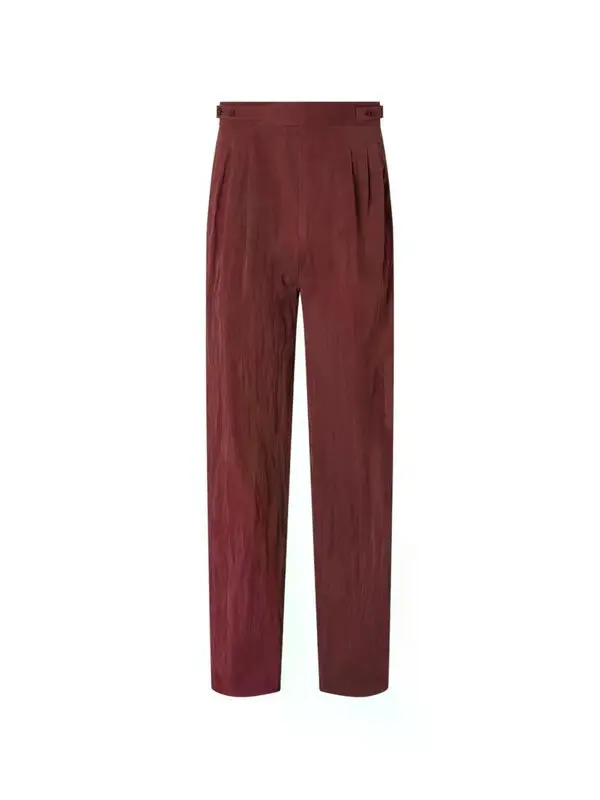 Zegna Pleated Cotton Pants - Red