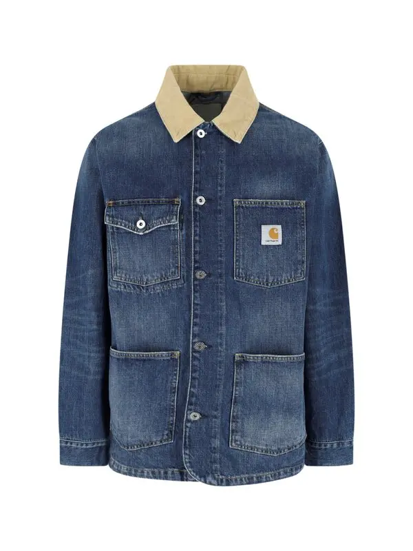Carhartt Work In Progress Jacket "warren Chore - Blue