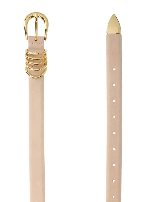 DEHANCHE Leather Belt "hollyhock - Beige