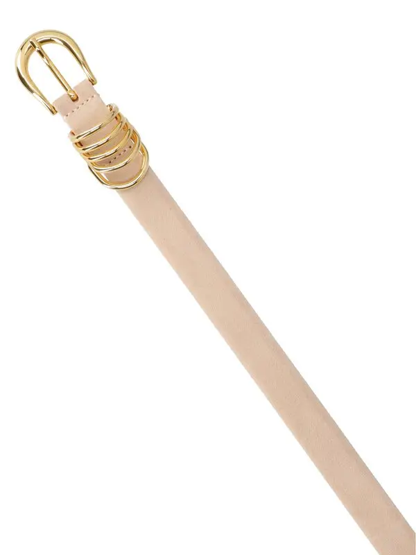 DEHANCHE Leather Belt "hollyhock - Beige