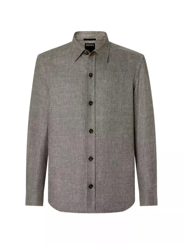Zegna Buttoned Overshirt - Brown