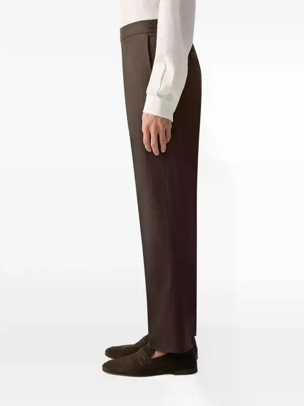 Zegna Elasticated Trousers - Brown