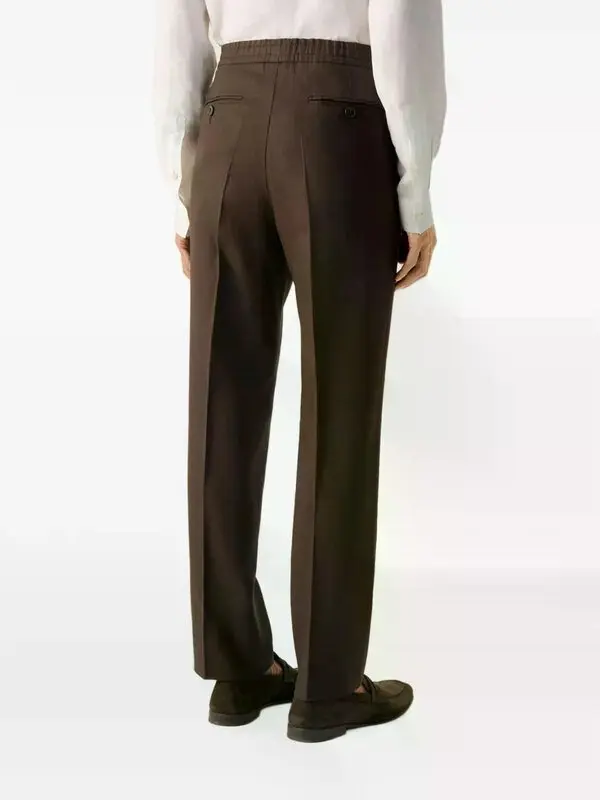 Zegna Elasticated Trousers - Brown