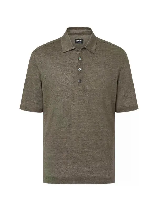 Zegna Oasi Lino Polo Shirt - Neutrals