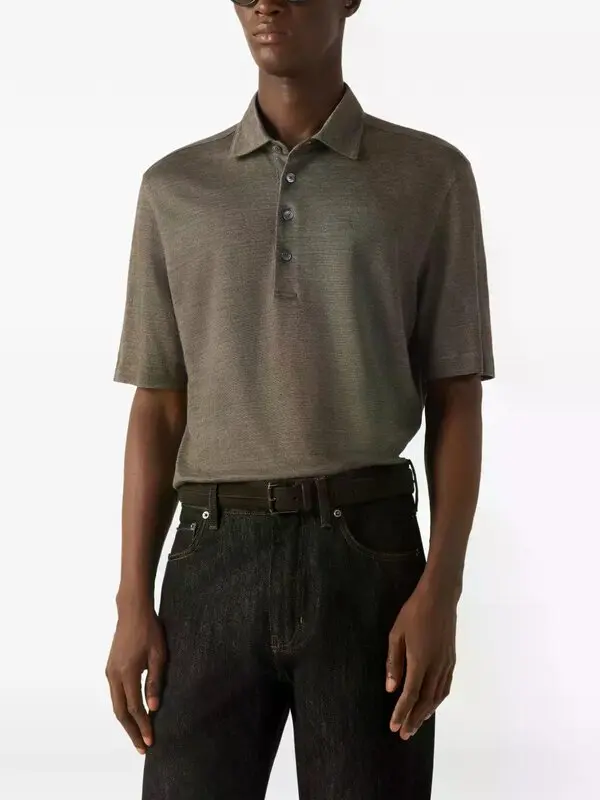 Zegna Oasi Lino Polo Shirt - Neutrals