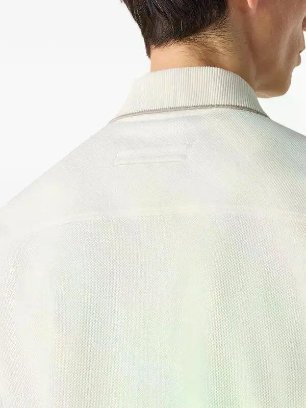 Zegna Textured Polo Shirt - Neutrals