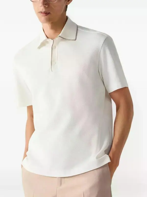 Zegna Cotton And Silk Polo Shirt
