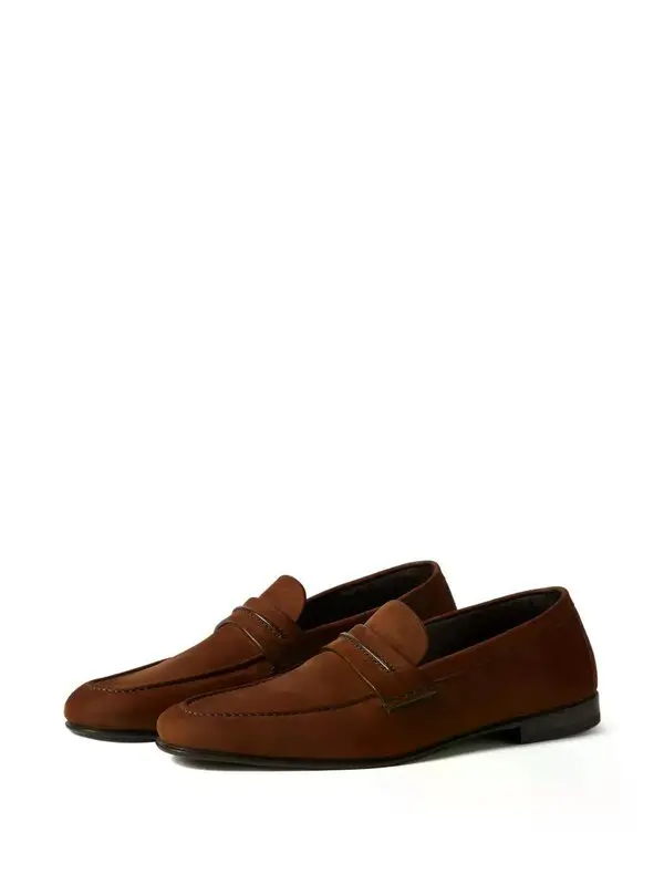 Zegna Leather Loafers - Brown