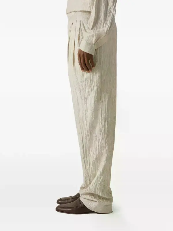 Zegna Striped Silk Trousers