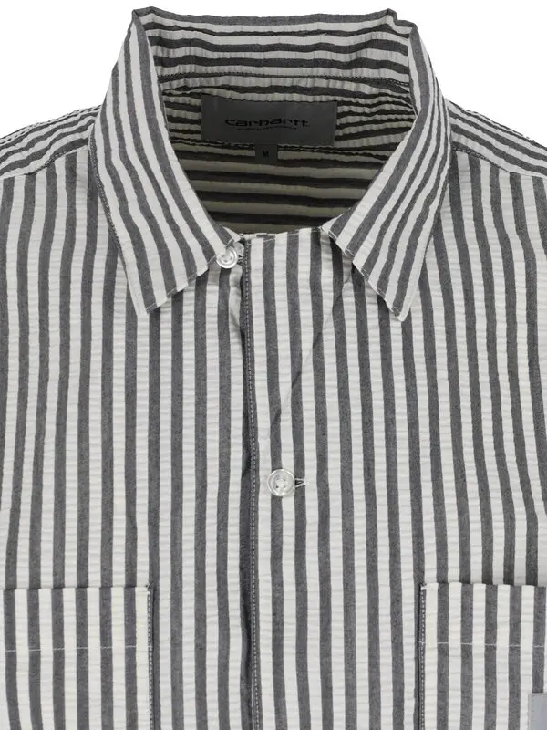 Carhartt Work In Progress Shirt "leavel S/s - Gray