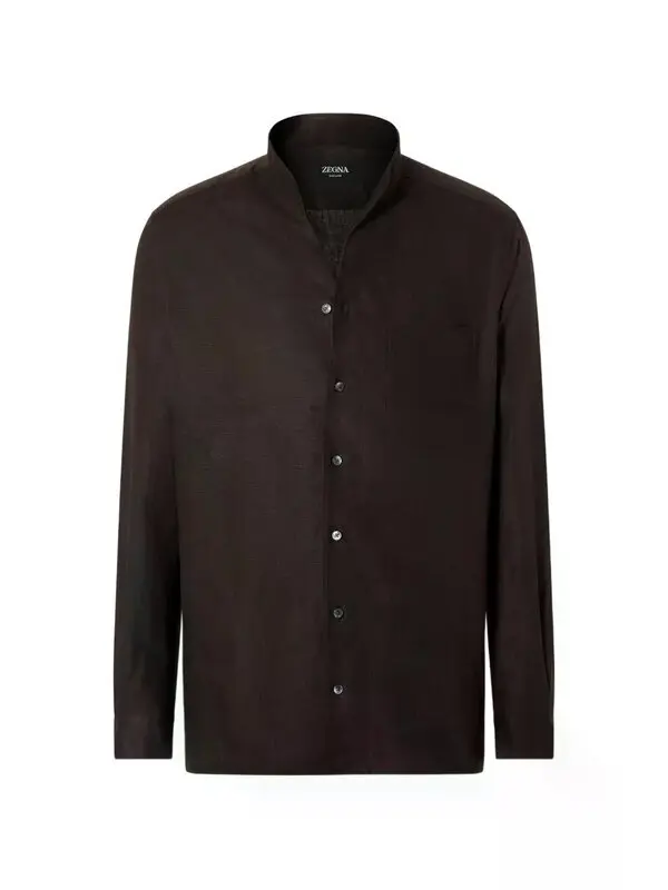 Zegna Oasi Lino Shirt - Brown