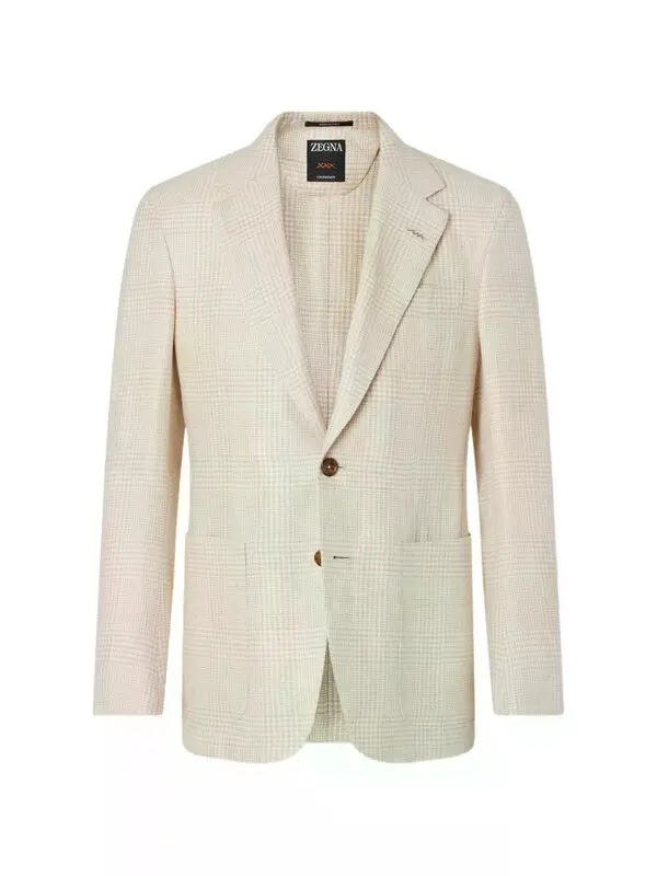 Zegna Crossover Linen Check Jacket