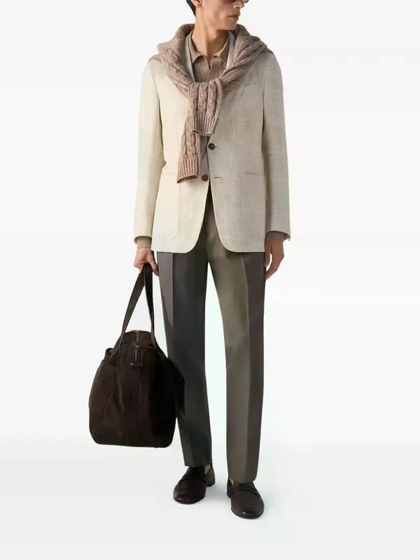 Zegna Crossover Linen Check Jacket