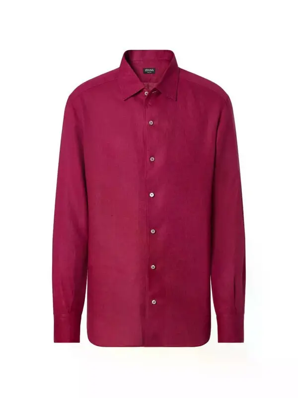 Zegna Oasi Lino Shirt - Red