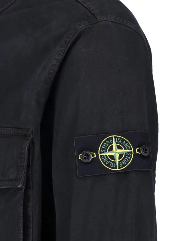 Rick Owens Stone Island Cotton Zip Jacket - Black