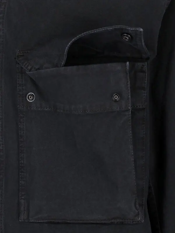 Rick Owens Stone Island Cotton Zip Jacket - Black