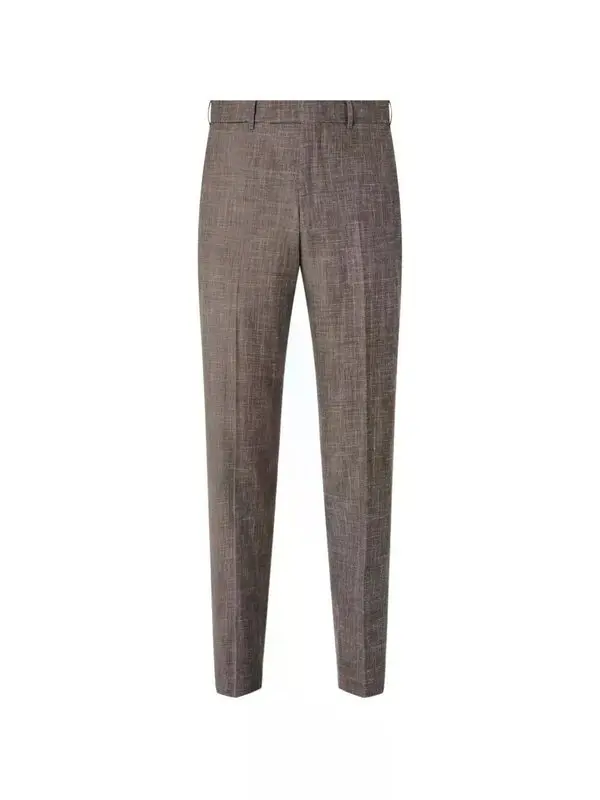 Zegna Crossover Wool Trousers - Brown