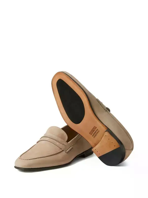 Zegna Secondskin Moccasin Loafers - Neutrals