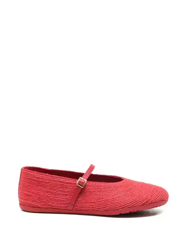 PALOMITAS BY PALOMA BARCELÒ Raffia Ballet Flats - Red