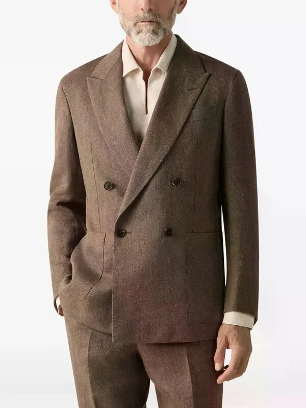 Zegna Double-breasted Oasi Lino Jacket