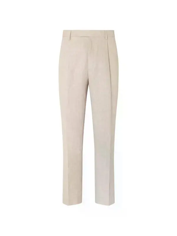 Zegna Pleated Linen Trousers