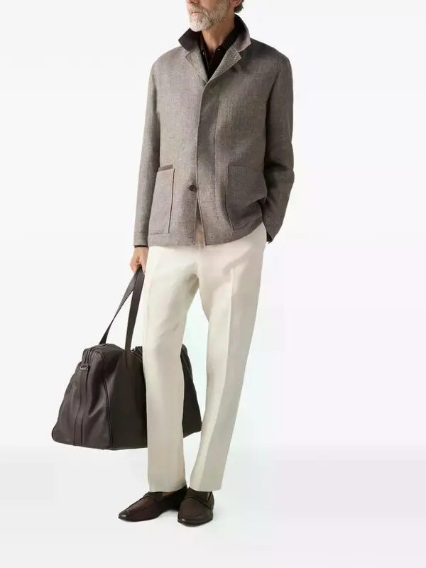 Zegna Patch Pocket Chore Jacket - Grey