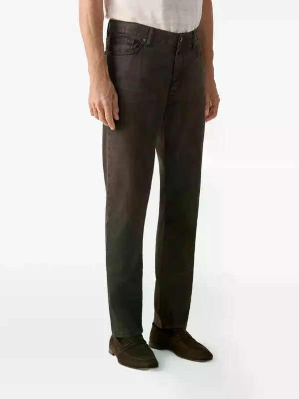 Zegna Roccia Stretch Trousers - Brown