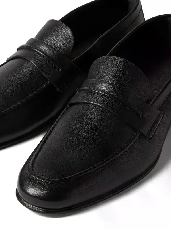 Zegna Leather Moccasin Loafers