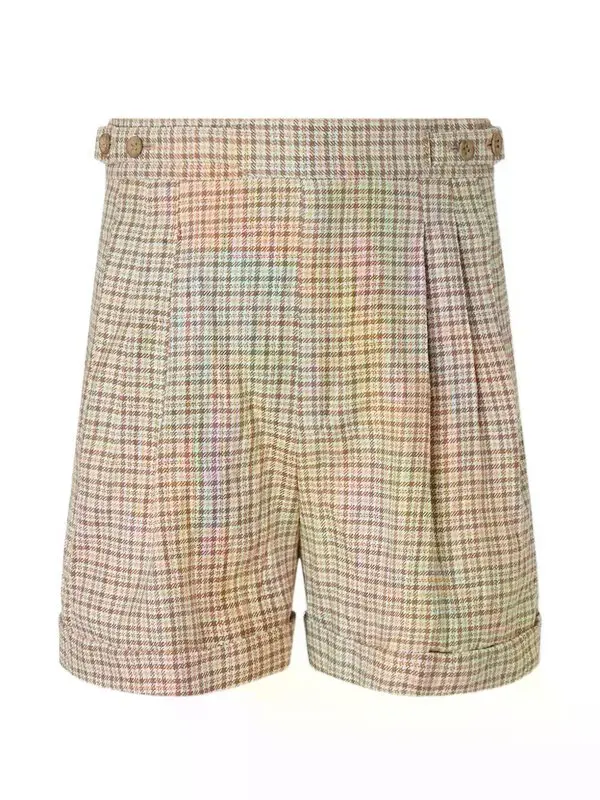 Zegna Button-detail Pleated Silk Shorts - Neutrals
