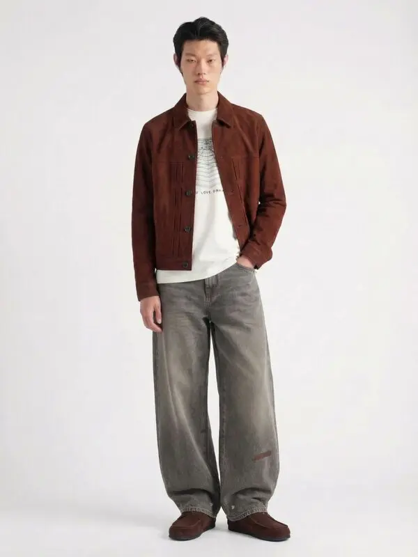 PDF Wide Leg Jeans - Gray