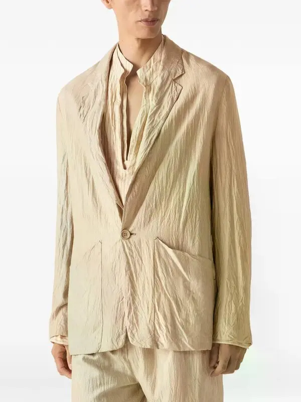 Zegna Single-breasted Striped Silk Blazer
