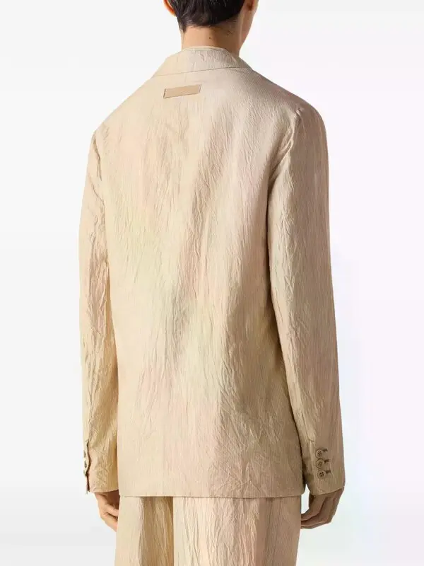 Zegna Single-breasted Striped Silk Blazer