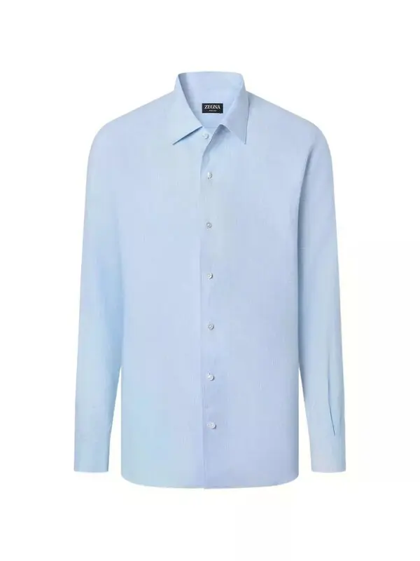 Zegna Oasi Lino Shirt - Blue