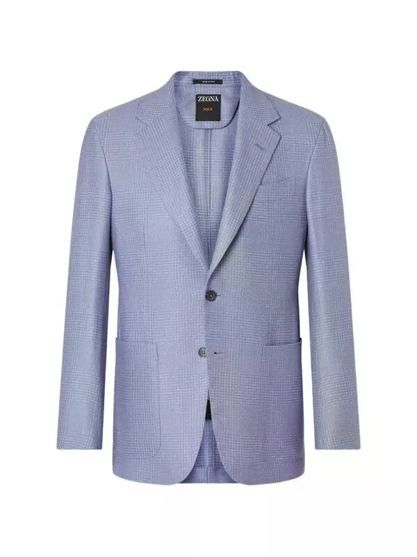 Zegna Button Cashmere Jacket - Blue