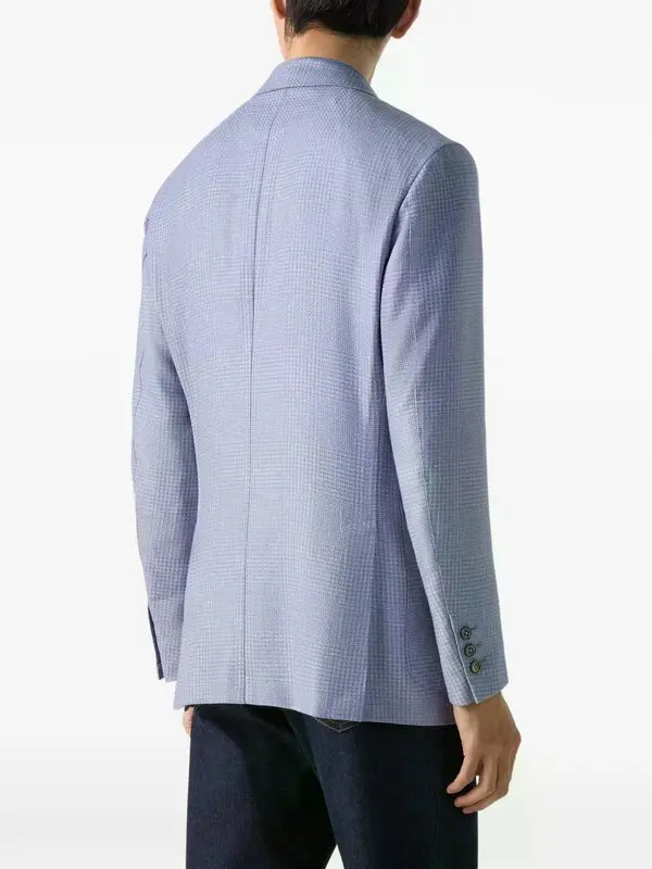 Zegna Button Cashmere Jacket - Blue
