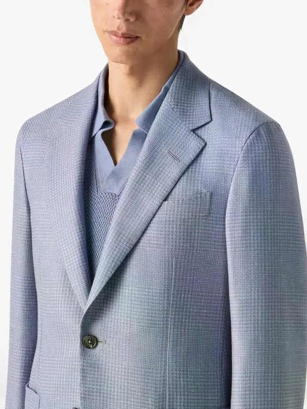 Zegna Button Cashmere Jacket - Blue