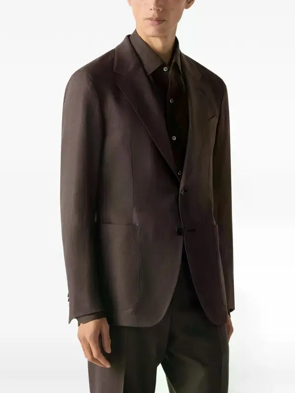 Zegna Single-breasted Notch-lapel Jacket - Brown