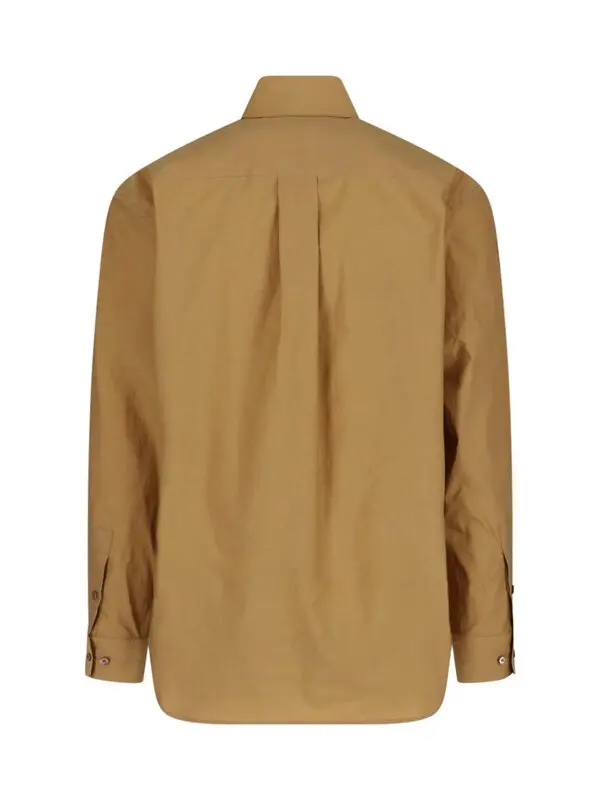 LEMAIRE Shirt In Cotton And Silk - Brown