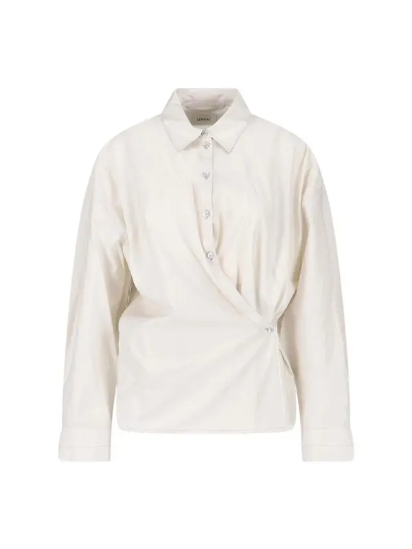 LEMAIRE Shirt In Cotton And Silk - Cream