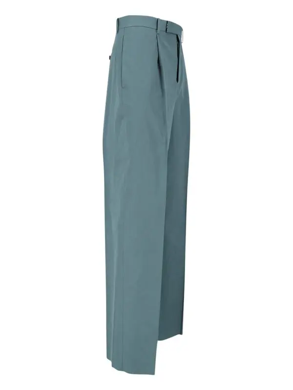 JIL SANDER Drill Cotton Pants - Blue
