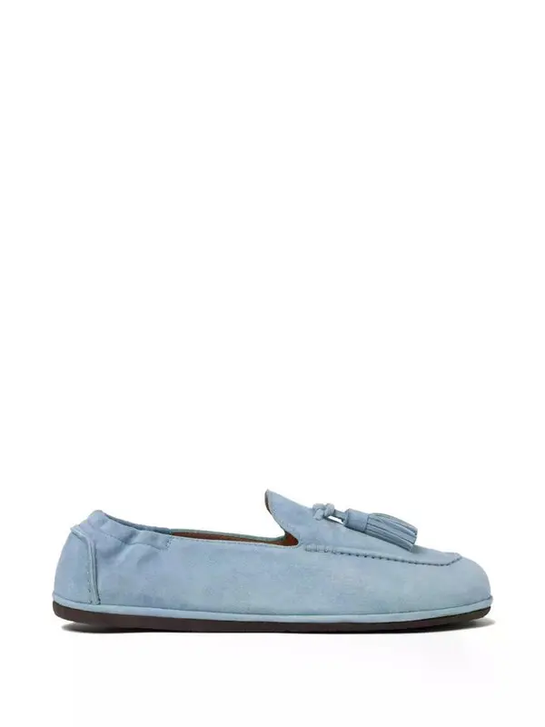 SCAROSSO Anais Suede Loafers - Blue