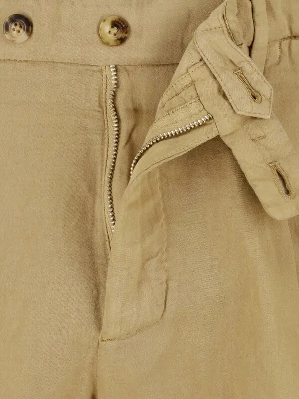 Boglioli Double-breasted Suit In Cotton And Linen - Beige