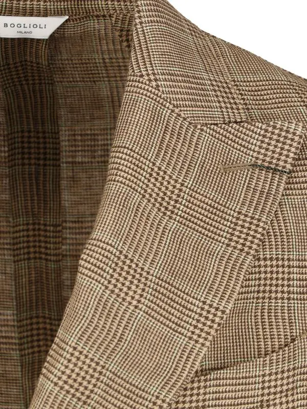 Boglioli Double-breasted Linen Blazer - Multi