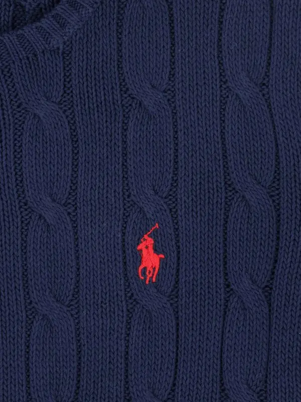 Polo Ralph Lauren Cable Knit Logo Sweater - Blue
